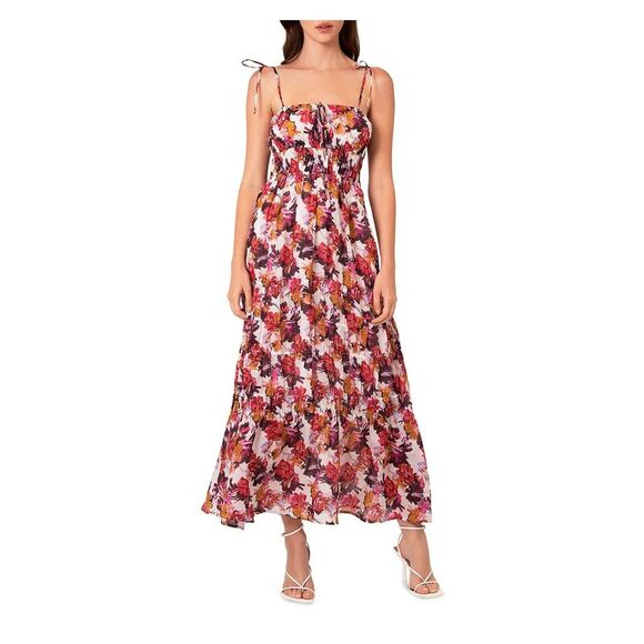 NICHOLAS | Dresses | Nicholas Womens White Tie Strap Lined Spaghetti ...